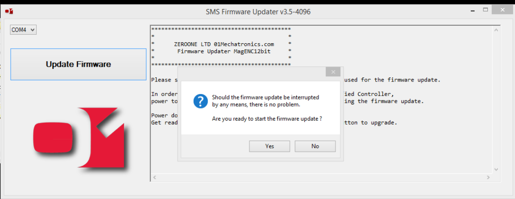 Firmware Update - 01Mechatronics